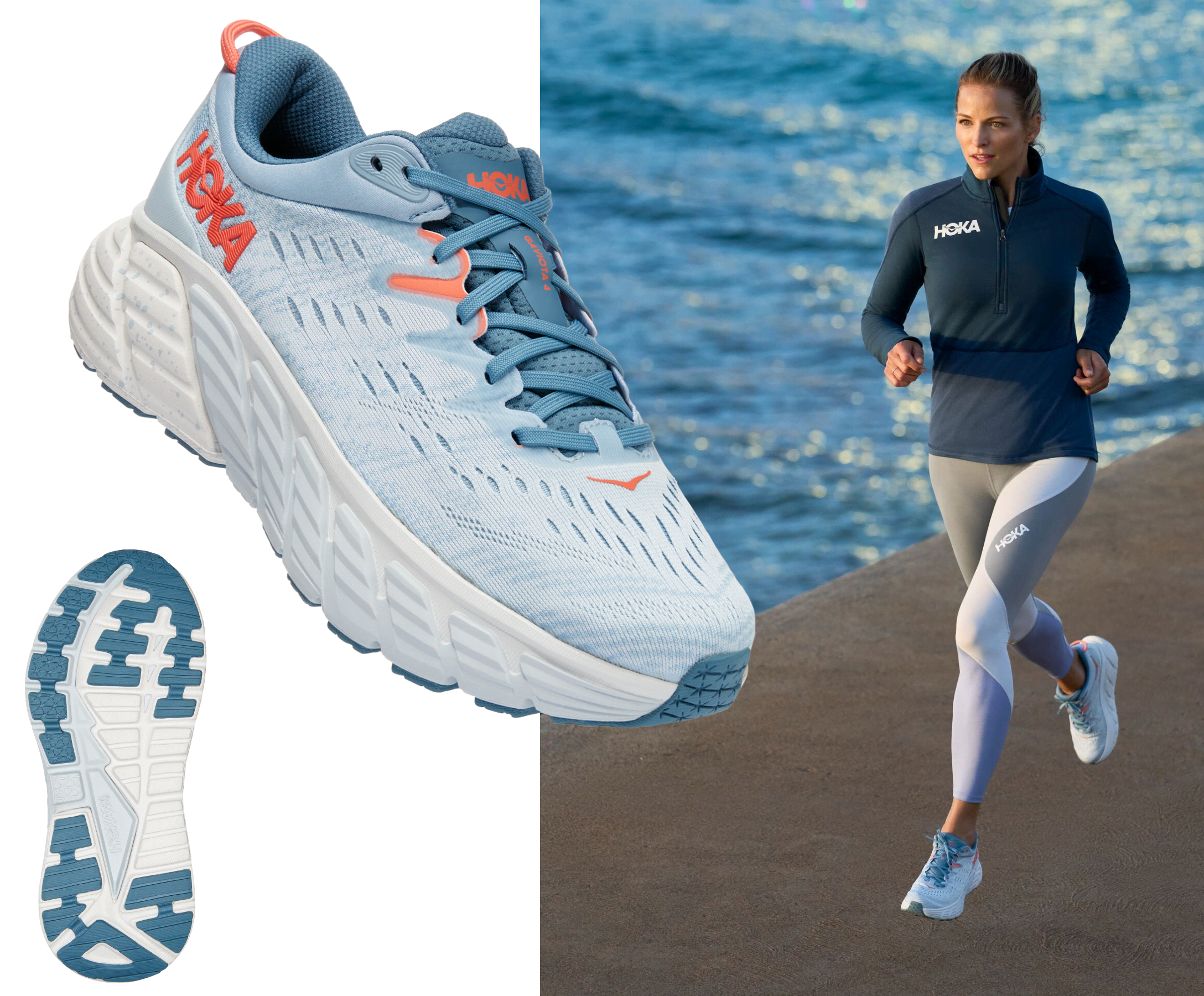 4 Hoka One Women s Gaviota Shoe Black White 4 Hoka One Women s Gaviota Shoe Black White