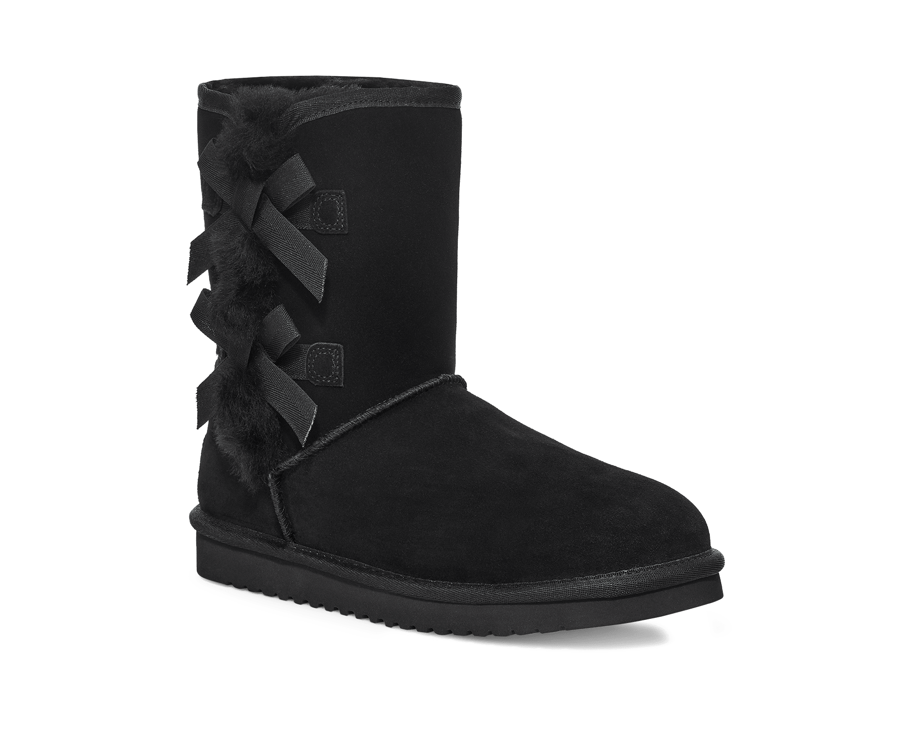 Short black ugg boots with bows store
