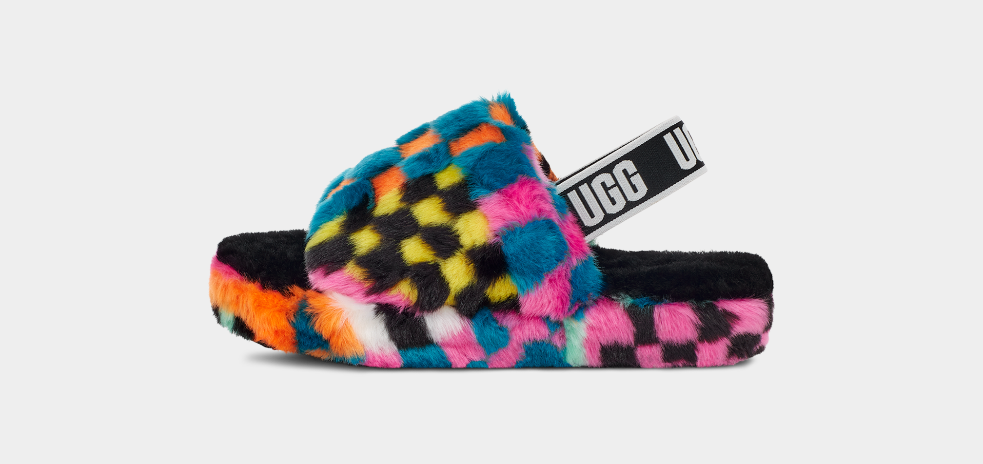 Kids' Fluff Yeah Slide Checks Sandal | UGG®