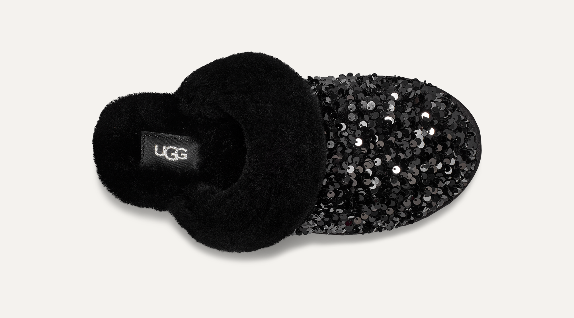 Black glitter ugg slippers store