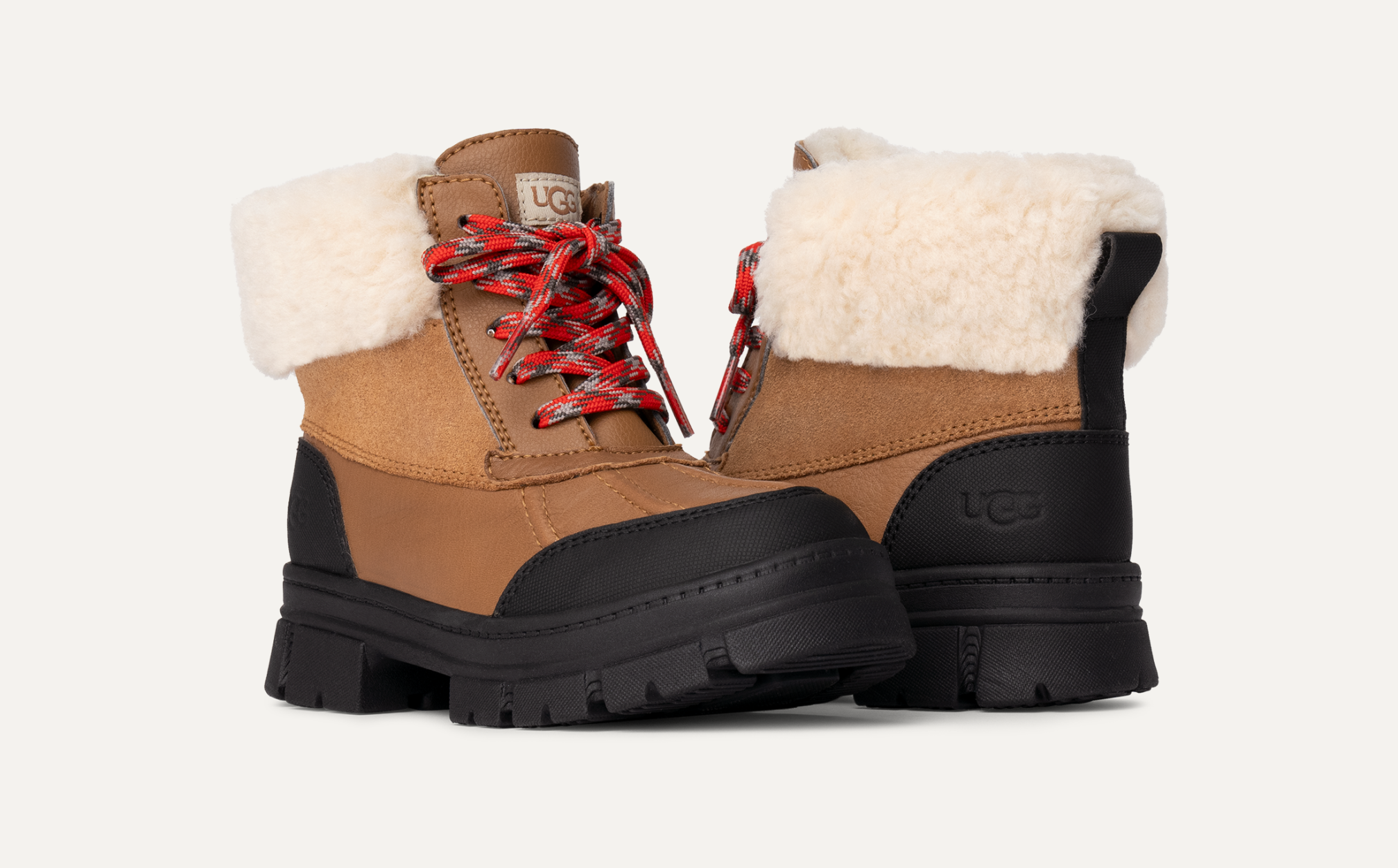 Red lace up ugg boots store