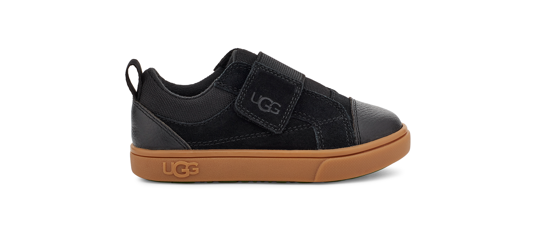 Ugg black leather sneakers store