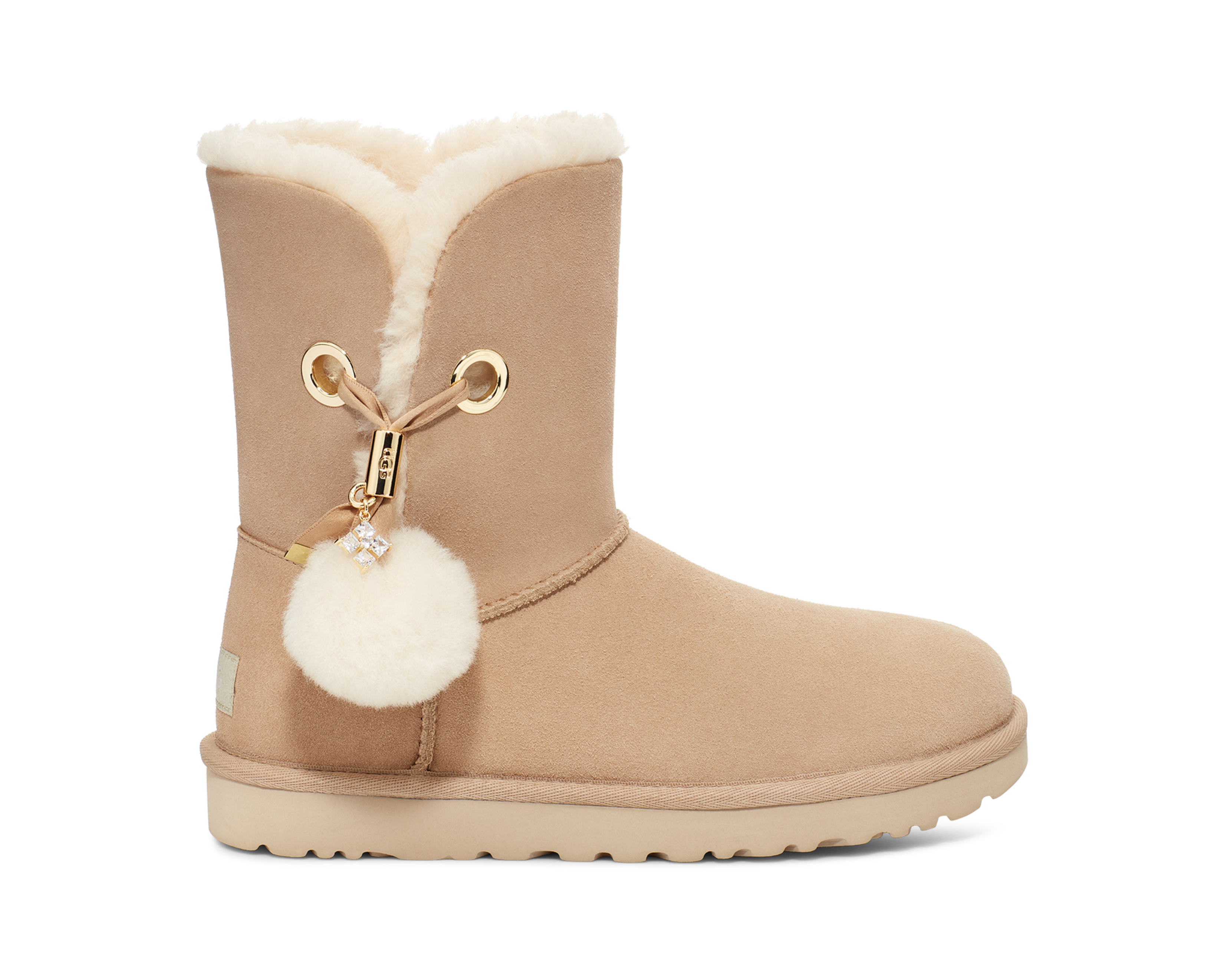 Pink ugg boots with pom poms store
