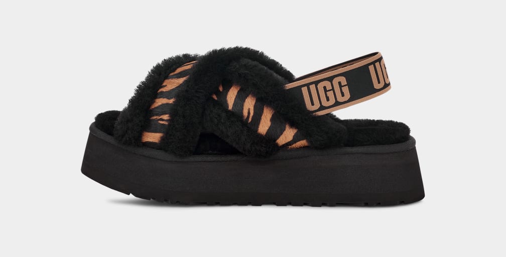 UGG® Disco Tiger Print Cross Slide for Women | UGG® EU
